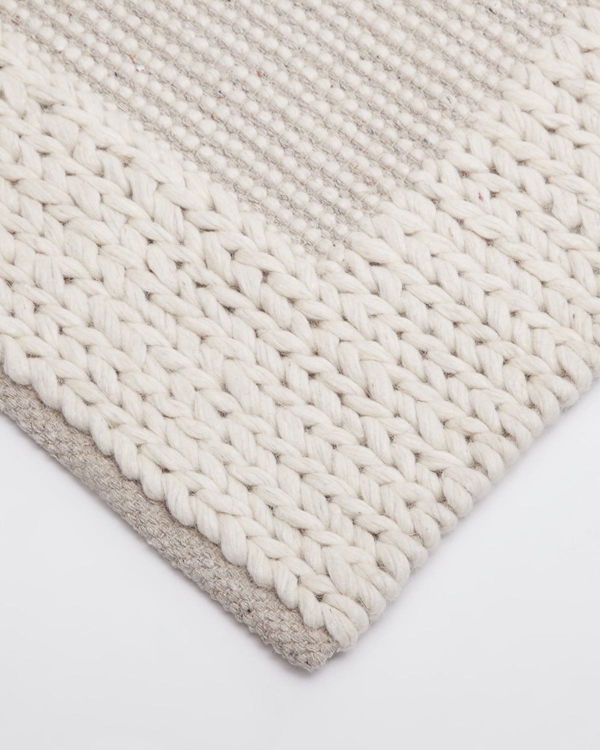 Rue Wool Plait Border Rug - Dunnes Stores