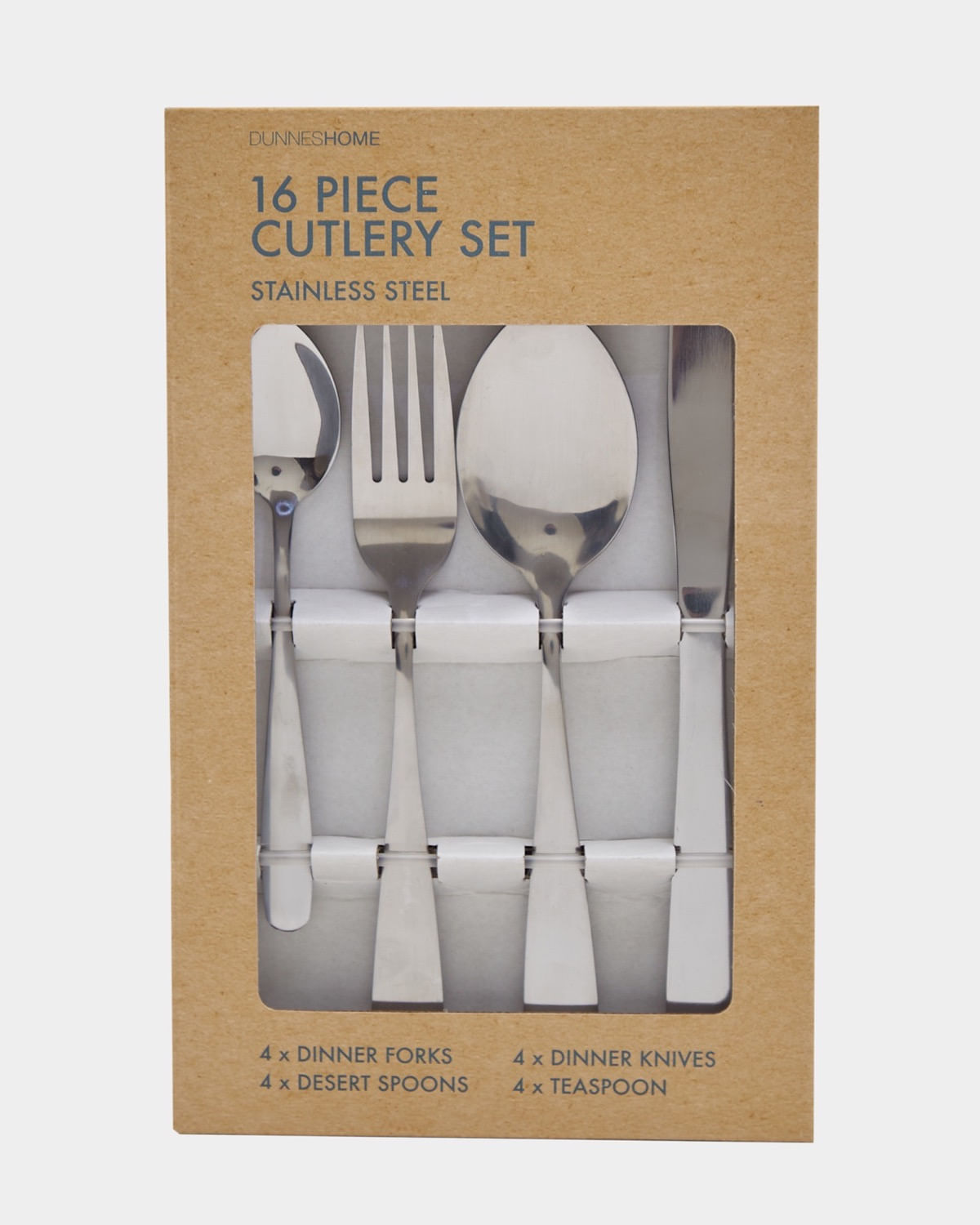 16-Piece Stainless Steel Cutlery Set - Dunnes Stores