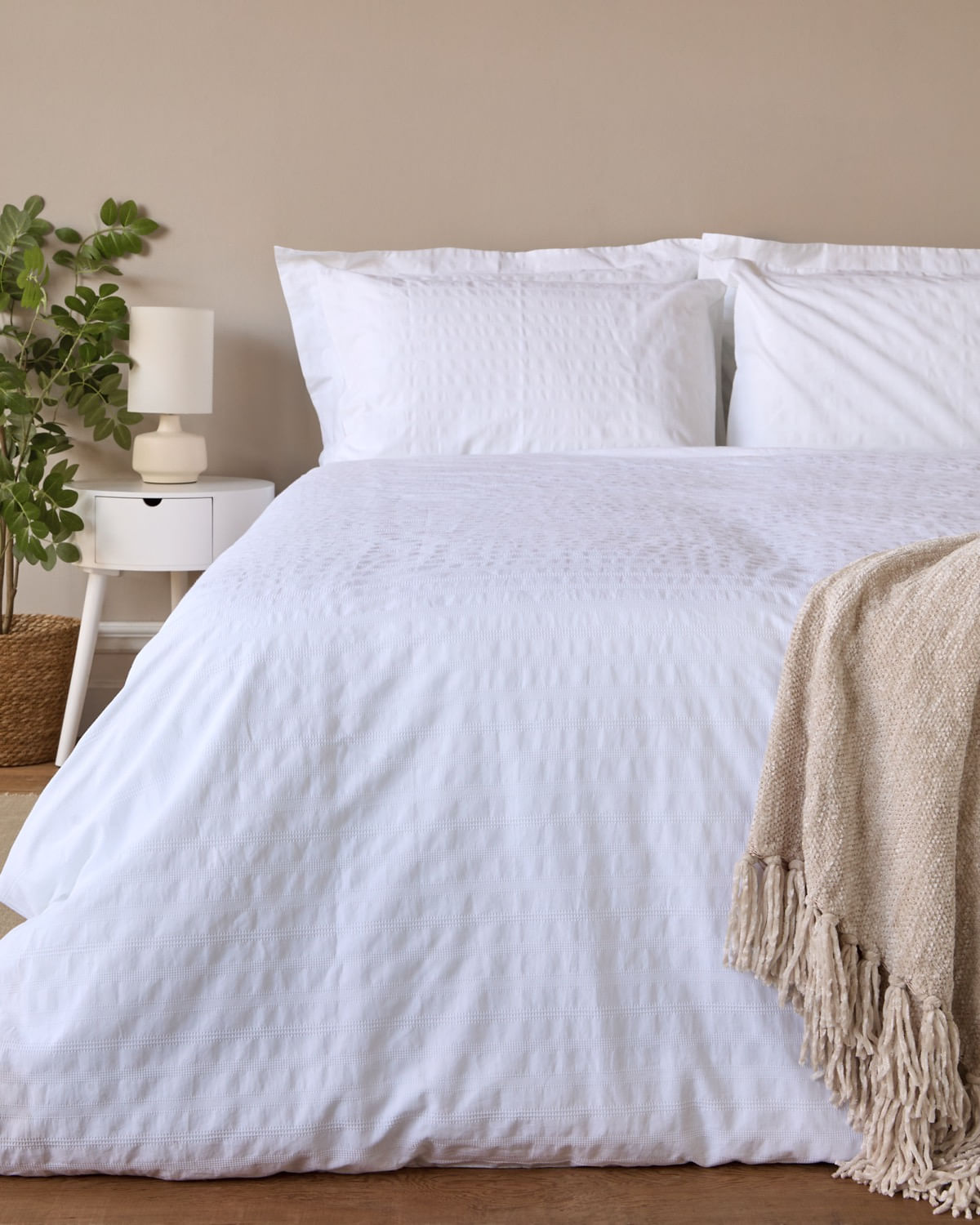 Waffle Stripe Duvet Set - Dunnes Stores