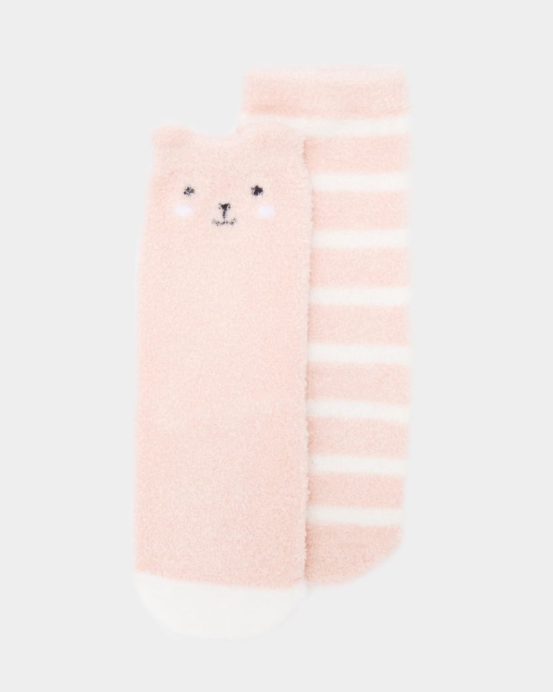 Baby Girls Fluffy Socks Pack of 2
