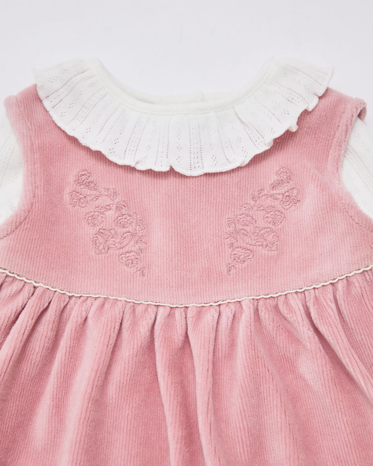 Corduroy Pinafore Set (0-12 Months) - Dunnes Stores