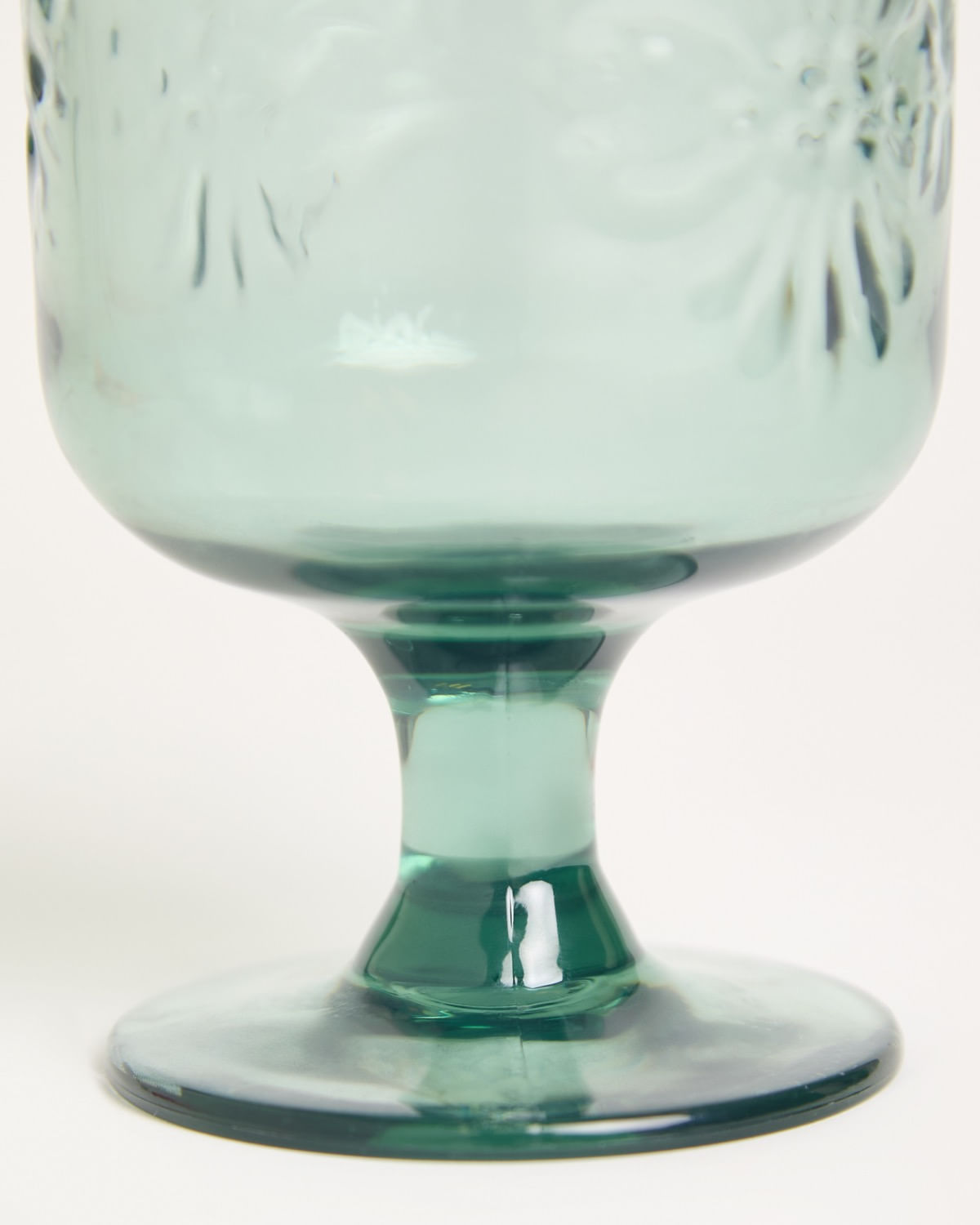 Leaf Embossed Goblet Glass - Dunnes Stores