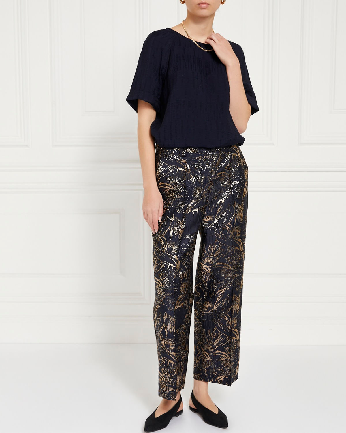 Gallery Jacquard Trousers - Dunnes Stores