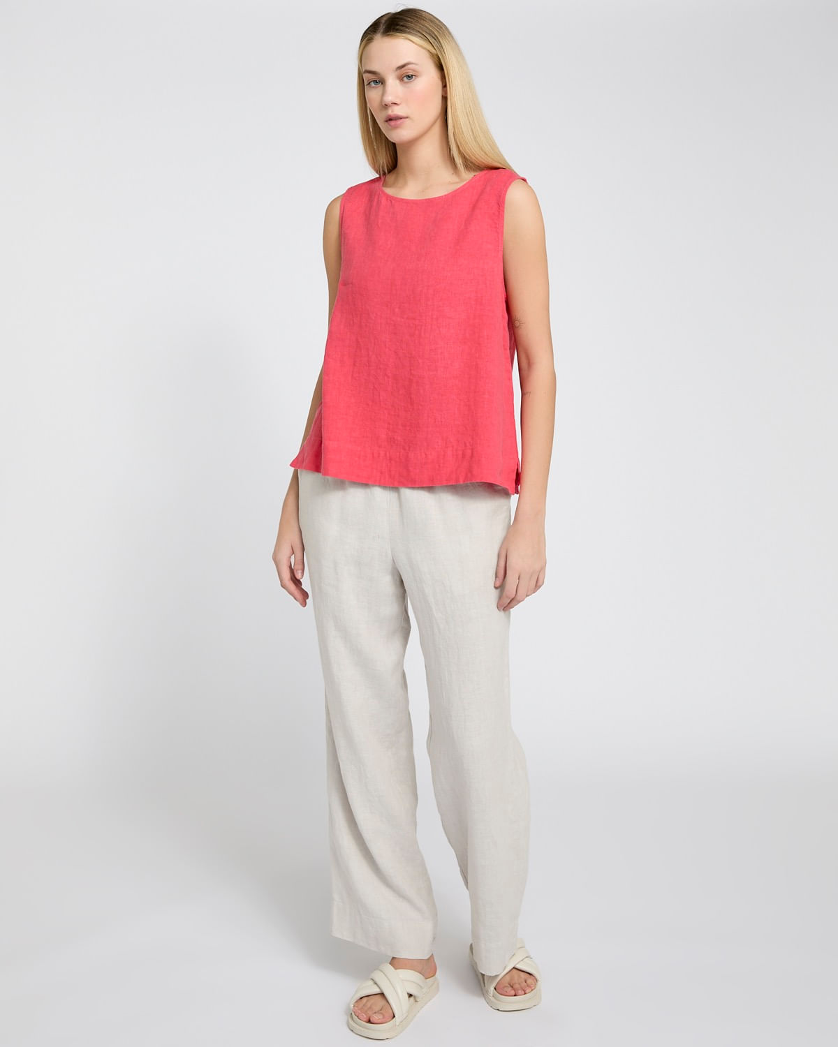 Carolyn Donnelly The Edit Sleeveless Linen Top - Dunnes Stores