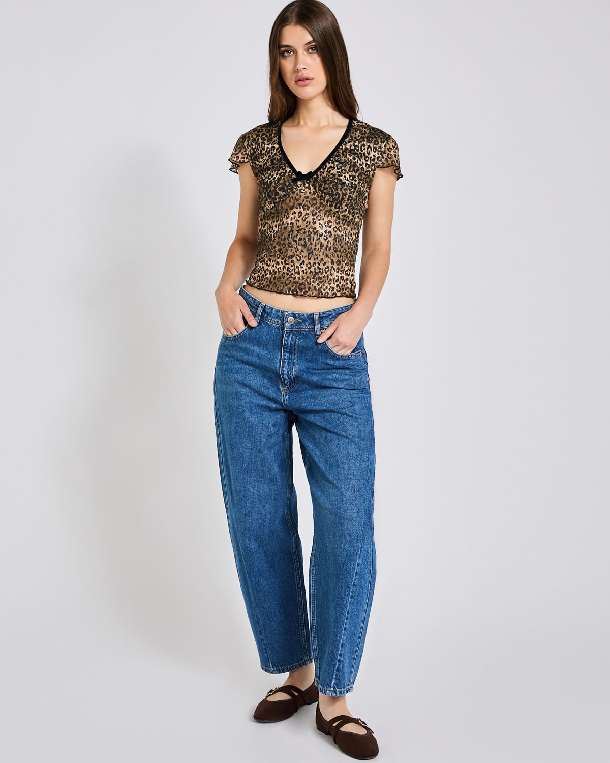 Savida Leopard Lace Top - Dunnes Stores
