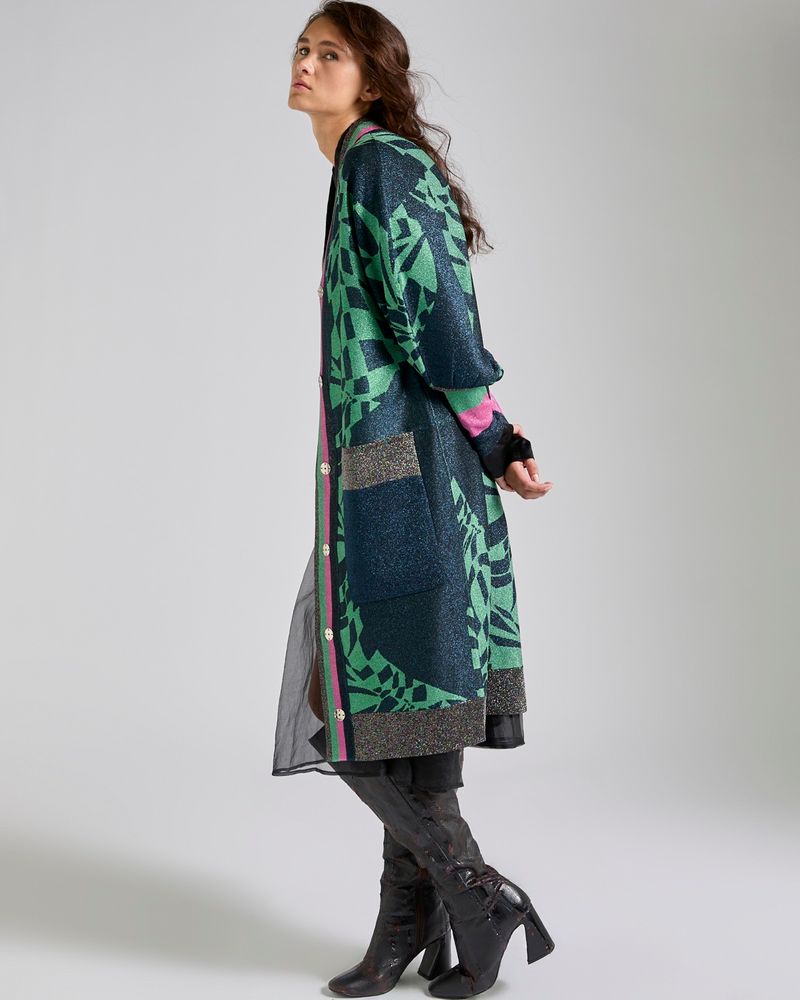 Joanne Hynes Broken Glass Catches The Light Metallic Coatigan - Dunnes ...