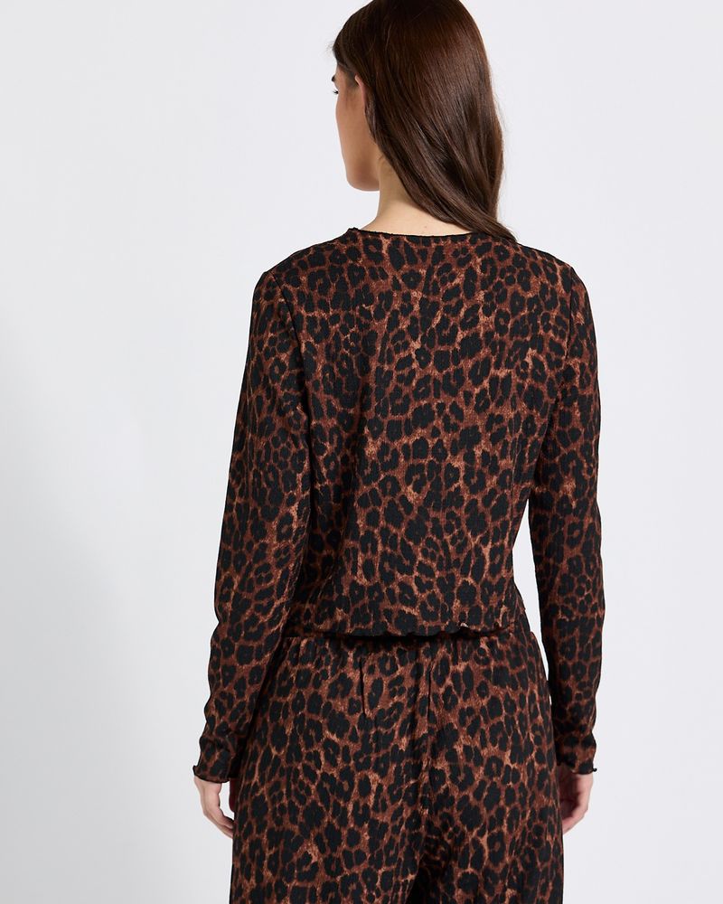 Savida Leopard Texture Top - Dunnes Stores