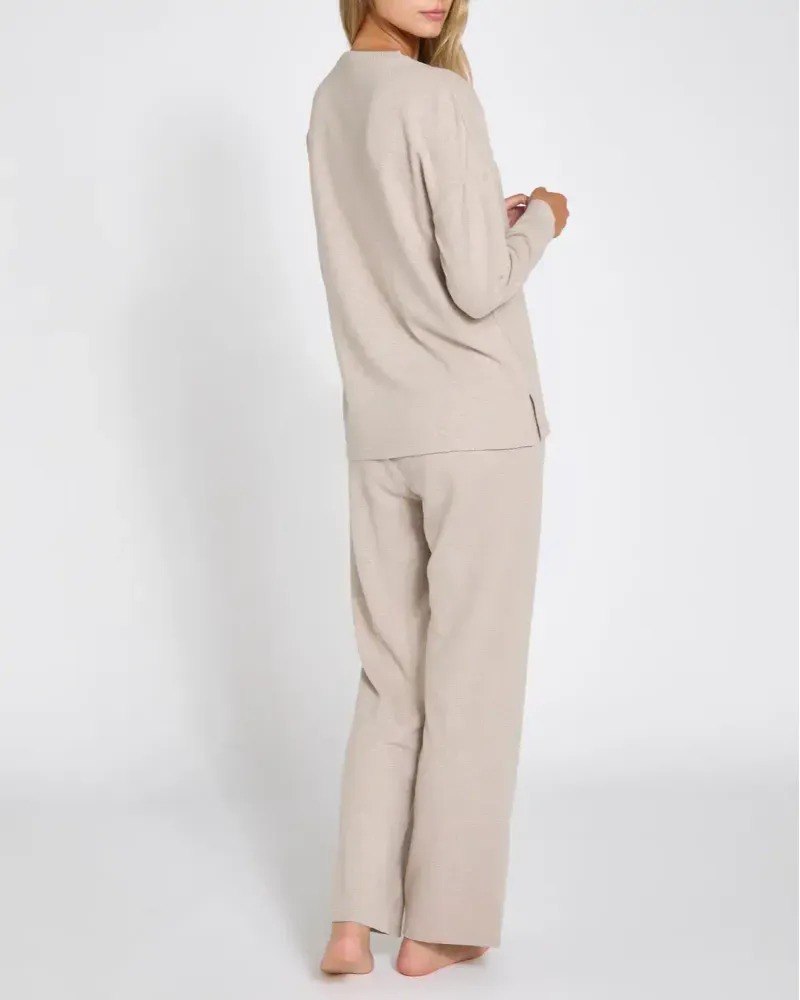 Cosy Pyjama Set - Oatmeal - Dunnes Stores